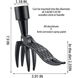 Stand Up Weeder Manual Weed Remover Weed Puller Tool with Foot Plate for Removing Weeds -Black Aluminum Lever Head Weed Puller Garden Weeder Root Remover Tool