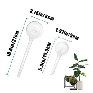 Gddochn 10 Pcs Plastic Clear Self-Watering Bulbs,Garden Plant Watering Globes,Plastic Automatic Devices Watering Globe for Indoor Outdoor Plants,Flowers