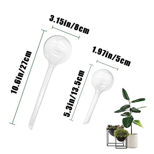 Gddochn 10 Pcs Plastic Clear Self-Watering Bulbs,Garden Plant Watering Globes,Plastic Automatic Devices Watering Globe for Indoor Outdoor Plants,Flowers