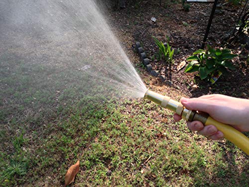 Hose Nozzle High Pressure for Car or Garden - Made in USA - Solid Brass - 2 Nozzle Set - Adjustable Water Sprayer from Spray to Jet - Heavy Duty - Fits Standard Hoses - with Gardening Secret E-Book