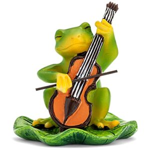 miniature frog garden statue – 2″ tall – mini outdoor accessory figurine for fairy garden