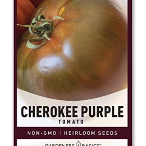 Cherokee Purple Tomato Seeds for Planting Heirloom Non-GMO Seeds for Home Garden Vegetables Makes a Great Gift for Gardening by Gardeners Basics