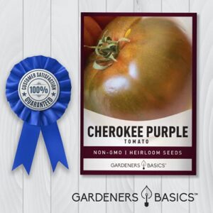 Cherokee Purple Tomato Seeds for Planting Heirloom Non-GMO Seeds for Home Garden Vegetables Makes a Great Gift for Gardening by Gardeners Basics