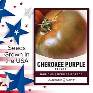 Cherokee Purple Tomato Seeds for Planting Heirloom Non-GMO Seeds for Home Garden Vegetables Makes a Great Gift for Gardening by Gardeners Basics