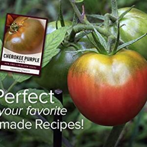 Cherokee Purple Tomato Seeds for Planting Heirloom Non-GMO Seeds for Home Garden Vegetables Makes a Great Gift for Gardening by Gardeners Basics