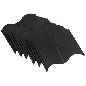 50 PCS 5.3 x 6.1 Inches Garden Landscape Edging Border, Plastic Decorative Garden Border Edging, Interlocking Landscaping Edging kit for Gardens, Lawns, Flowerbeds-Black