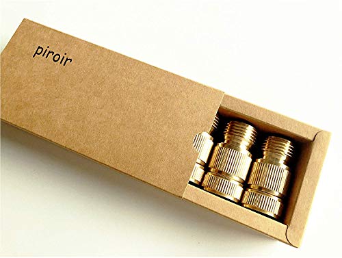 Piroir Garden Hose Quick Connect, Solid Brass Garden Hose Connectors 3/4 Inch GHT Water Hose Fitting for Garden(5 Set of Male & Female Water Hose Connectors)