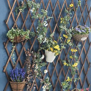 CALIDAKA Wooden Trellis Expandable Plant Trellis Garden Trellis for Climbing,Hanging Wooden Plant Trellis Frame Trellis Fence Support for Climbing Vines Flowers Wall Decor for Patio Garden