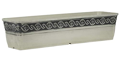 Classic Home and Garden 9418D-060 18" Corinthian Trough planter, Cast Concrete