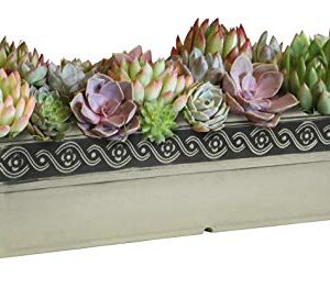 Classic Home and Garden 9418D-060 18" Corinthian Trough planter, Cast Concrete