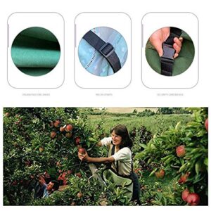 V&H Fruit Picking Bag Vegetable Harvest Apples Berry Garden Picking Bag Garden Apron,farm helper, free your arm and hand, Green, Xlarge