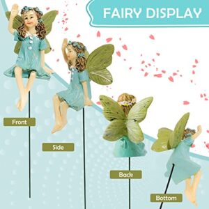 Beruyu 6 Pieces Fairy Garden Accessories, Fairy Garden Miniature Fairies Figurines for Mini Garden Lawn and Potted Plants Decoration