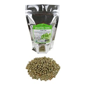 certified organic dried green pea sprouting seed – 1 lb – handy pantry brand – green pea for sprouts, garden planting, cooking, soup, emergency food storage, vegetable gardening