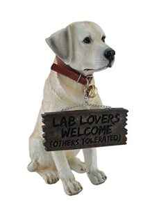 labrador retriever garden welcome statue reversible sign don’t stop retrievin