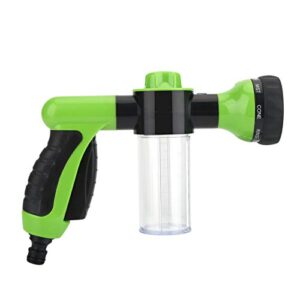 BORDSTRACT Garden Hose Nozzle, Soap Dispenser Bottle, 8 Spray Patterns, High Pressure Hose Foam Sprayer For Watering Plants, Cleaning,Car Wash And Showering Pet (Green)