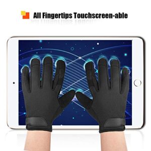 Cierto Touch Screen Work Gloves for Men and Women | Breathable and Anti-skid Working Gloves Garden Gloves for Warehouse Construction Gardening