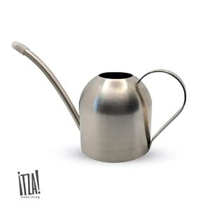 Itza 15 oz. Small Stainless Steel Metal Watering Can for Indoor, Outdoor Houseplants, Mini Watering Tool for Your Bonsai, Succulent & Orchid Plant Garden