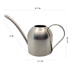 Itza 15 oz. Small Stainless Steel Metal Watering Can for Indoor, Outdoor Houseplants, Mini Watering Tool for Your Bonsai, Succulent & Orchid Plant Garden