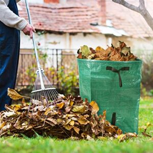 Shappy 3 Pack Large Yard Dustpan-Type Garden Bag Leaf Bags, Reusable Heavy Duty Gardening Bags, Yard Waste Container with Reinforced Carry Handles 53 Gallon Per Bag, Come with Gloves