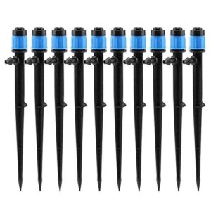 lxcom lighting irrigation drippers drip emitters micro spray adjustable 360 degree full circle pattern water flow irrigation drippers micro bubbler sprinkler drip system parts drip irrigation, 50 pack