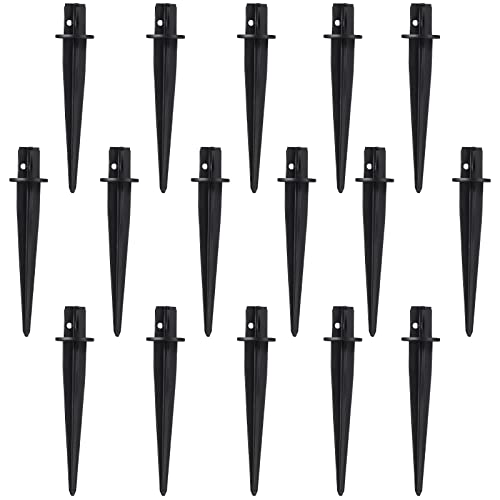 Zhengmy 16 Pcs Metal Solar Light Stakes Replacement, Ground Outdoor Pathway Spike for Christmas Halloween Garden Landscape Yard Lamps Pole Replacement Supplies 0.63 x 5.27 Inch