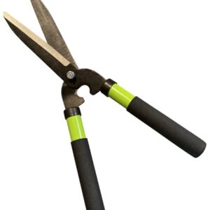 Garden Guru Hedge Shears Clippers for Trimming & Shaping Borders, Decorative Shrubs, Bushes, Grass – 15 inch High Carbon Steel Gardening Hedge Clippers & Shears with Comfort Grip Handles