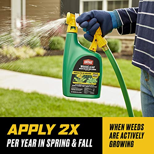 Ortho WeedClear Weed Killer for Lawns Ready-To-Spray: Treats up to 16,000 sq. ft., Won't Harm Grass (When Used as Directed), Kills Dandelion & Clover, 32 oz.