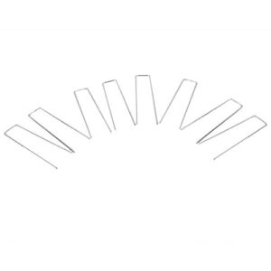 Garden Staples, 6" Stainless Steel Garden Pins, 100Pcs Ground Staples for Sticking on The Ground Securing Ground Cover