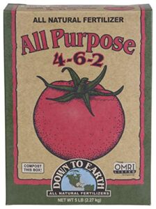 down to earth organic all purpose fertilizer mix 4-6-2, 5 lb