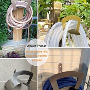 Primst Garden Hose Holder Wall Mount Hose Hanger Heavy Duty Metal Hose Bracket Water Hose Storage Organizer Durable Hose Holders (Stainless Steel)