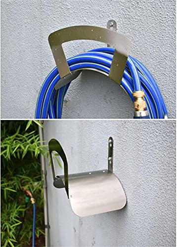 Primst Garden Hose Holder Wall Mount Hose Hanger Heavy Duty Metal Hose Bracket Water Hose Storage Organizer Durable Hose Holders (Stainless Steel)