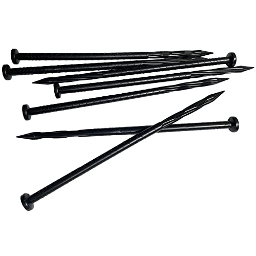 Spiral Nylon Landscape Anchoring Spikes, 10 Inch 25 Count Plastic Garden Landscape Spikes, Landscape Edging Stakes for Paver Edging, Weed Barrier, Artificial Turf (25)