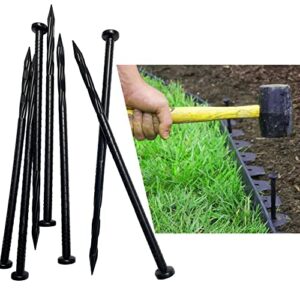 Spiral Nylon Landscape Anchoring Spikes, 10 Inch 25 Count Plastic Garden Landscape Spikes, Landscape Edging Stakes for Paver Edging, Weed Barrier, Artificial Turf (25)