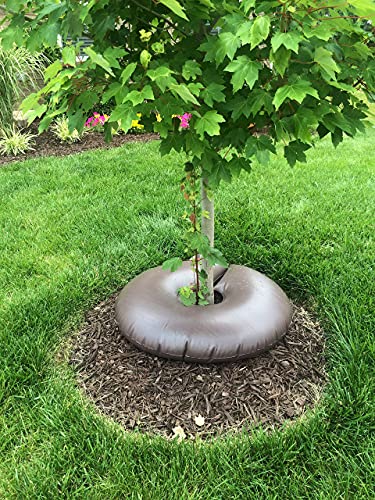 Garden Armor New Easy Fill Cap 15 Gallon Slow-Release Tree Watering Ring - Slow Release Watering Ring - Tree Irrigation - Plant Irrigation - Garden Irrigation - Watering Donut