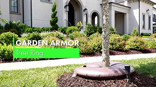 Garden Armor New Easy Fill Cap 15 Gallon Slow-Release Tree Watering Ring - Slow Release Watering Ring - Tree Irrigation - Plant Irrigation - Garden Irrigation - Watering Donut