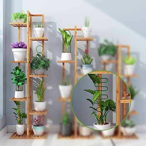 4 Pcs Small Metal Trellis for Potted Plants,Gold Trellis for Climbing Plants Indoor,Mini Trellis for Potted Plant Support Stake House Plant Trellis for Garden Potted,Hoya,Pothos,Flower,Monstera(Green)