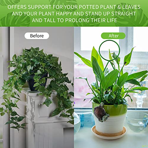 4 Pcs Small Metal Trellis for Potted Plants,Gold Trellis for Climbing Plants Indoor,Mini Trellis for Potted Plant Support Stake House Plant Trellis for Garden Potted,Hoya,Pothos,Flower,Monstera(Green)