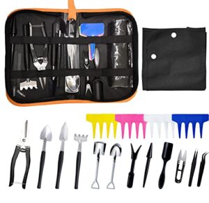 30 pcs succulent tools set, mini transplanting garden tools kit bonsai tools set for indoor gardening flower pot cactus care