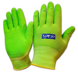 kamojo bamboo garden gloves for women & men – 1pair breathable gardening & work gloves (large, 1 pack)