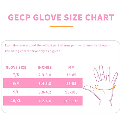 GECP Gardening Gloves for Women, Breathable Rubber Coated, 12 Pairs Floral Yard Garden Work Gloves Pink Small