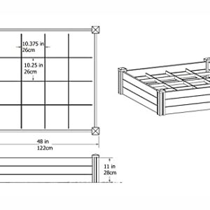 Vita Gardens 4x4 Garden Bed with Grow Grid, Packaging may vary