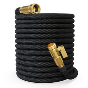 morvat expandable garden hose water pipe garden hose sprayer flex hose-lightweight no-kink flexible collapsible hose premium fabric 5500d 3/4″ solid brass fittings built-in quick shut-off valve 150 ft