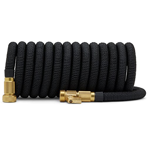 Morvat Expandable Garden Hose Water Pipe Garden Hose Sprayer Flex Hose-Lightweight No-Kink Flexible Collapsible Hose Premium Fabric 5500D 3/4" Solid Brass Fittings Built-in Quick Shut-Off Valve 150 FT