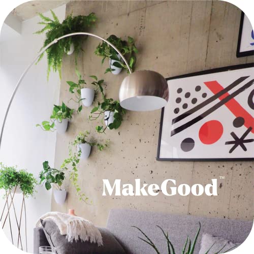 Make Good Virgo Wall Planters (Set of 3) - Easy to Water and Install - Lightweight - Design Your Own Vertical Garden - Melamine Plastic