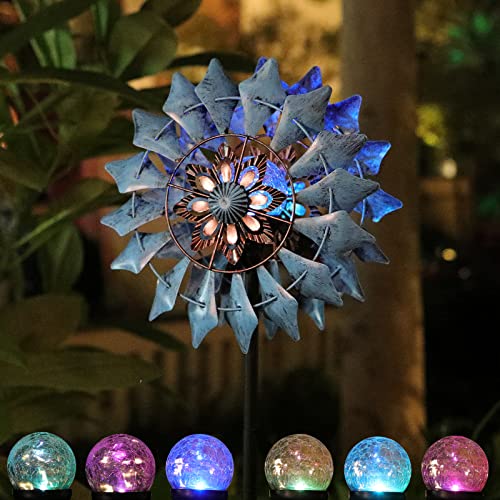 Wind Spinners for Yard and Garden-Wind Sculptures & Spinners-Wind Spinners Outdoor Metal Large for Park, Yard, Driveway, Sidewalk Light