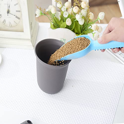 2Pcs Plastic Garden Soil Scoops, Muti-Functional Homegrown Gardening Tool Flowerpot Shovel, Bonsai Soil Scoops, Flowerpot Transplanting Digging Tool , Pet Food Scoop, Beach Sand Scoop (Blue+Pink)