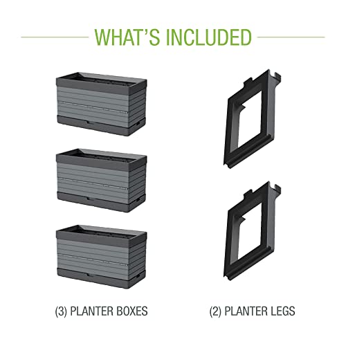 Southern Patio FlexSpace 5-pc. Modular Raised Garden with 3 Collapsible Planter Boxes & 2 Legs