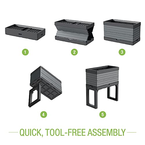 Southern Patio FlexSpace 5-pc. Modular Raised Garden with 3 Collapsible Planter Boxes & 2 Legs