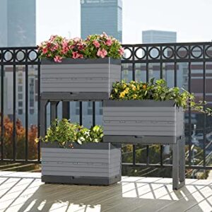 Southern Patio FlexSpace 5-pc. Modular Raised Garden with 3 Collapsible Planter Boxes & 2 Legs