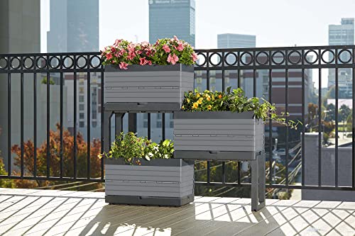 Southern Patio FlexSpace 5-pc. Modular Raised Garden with 3 Collapsible Planter Boxes & 2 Legs